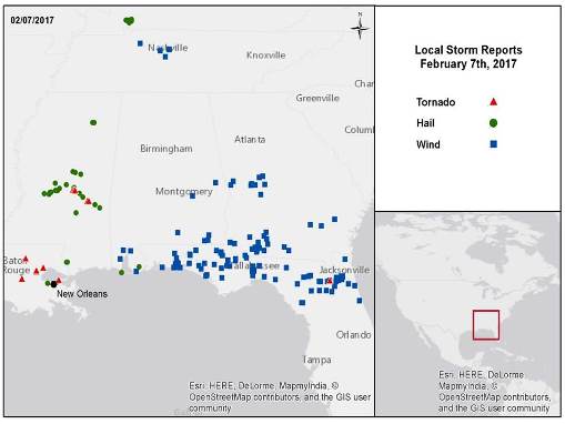 Southern U.S. Severe Thunderstorms