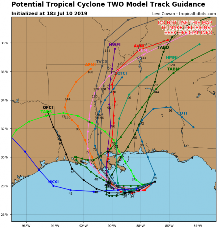 Potential Hurricane Threat - U.S. Northern Gulf